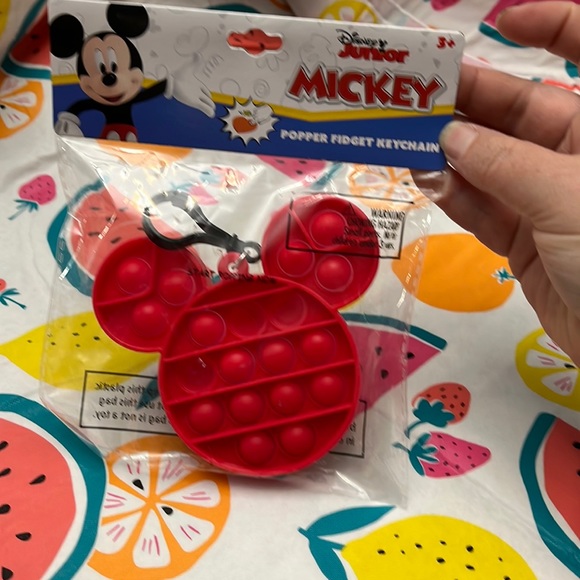 Disney | Toys | Nib Mickey Mouse Popit Keychain Disney Red Popit Fidget ...